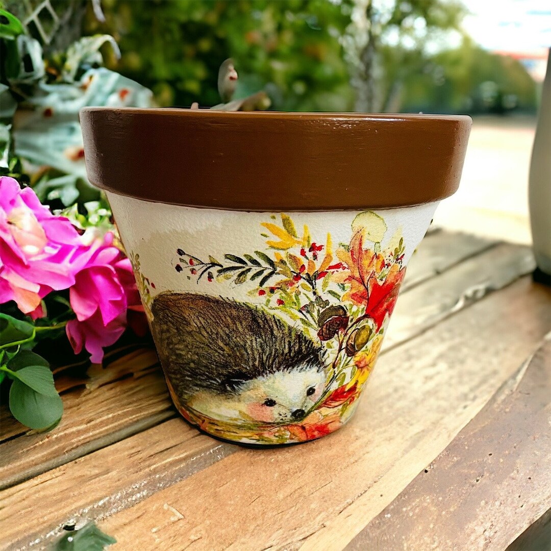 Hedgehog Plant Pot Hedgehog Flower Pot Hedgehog Gifts Hedgehog Lovers ...