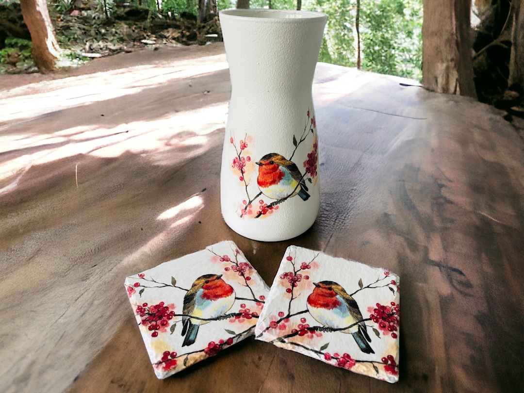 Robin Gift Set, Robin Vase, Robin Coasters, Robin Gifts, Robin ...