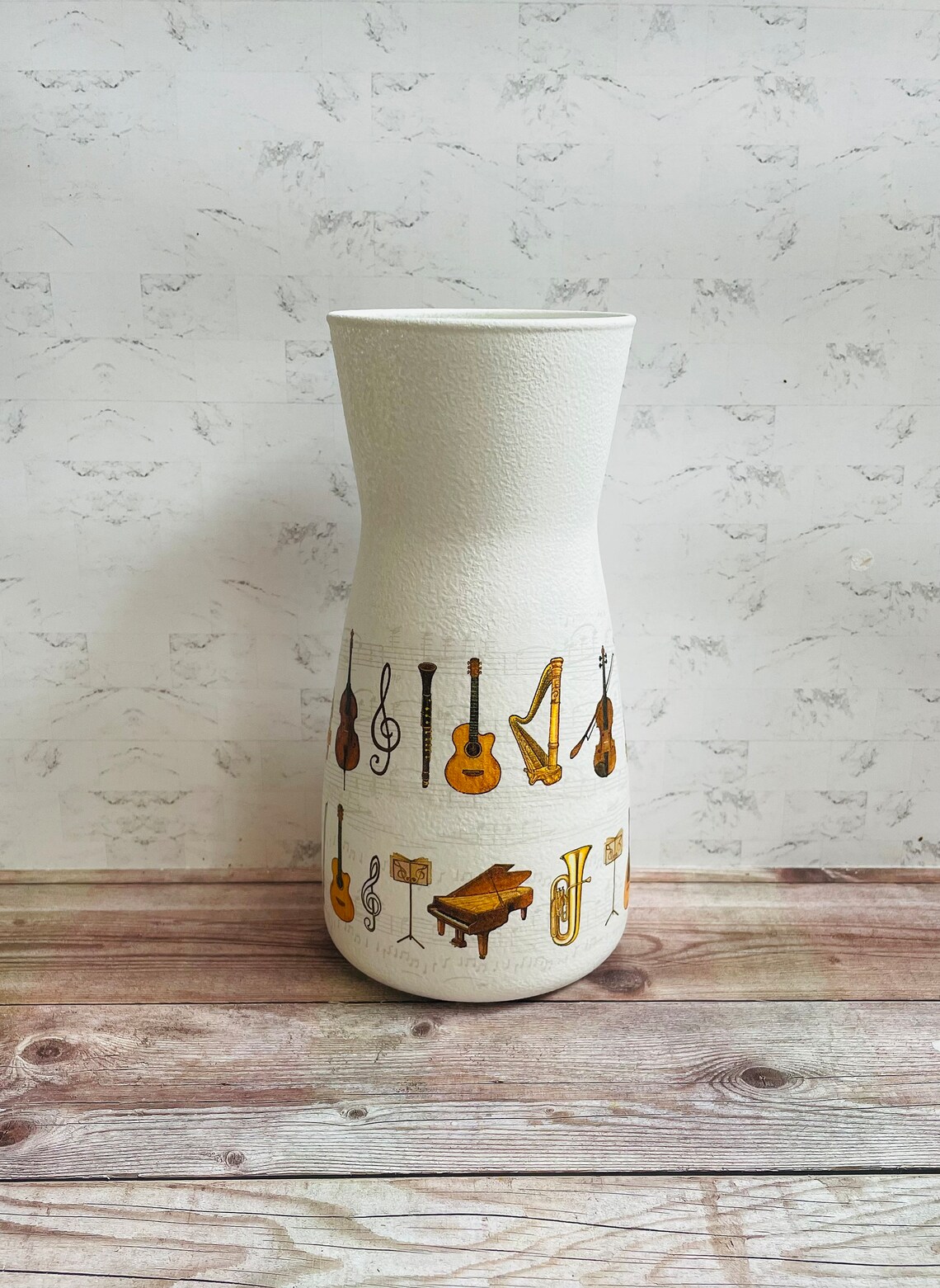Musical Instrument Themed Vase, Music Vase, Piano Vase, Trombone Vase ...