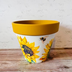 Sunflower Flower Pot, Sunflower Plant Pot, Sunflower Coasters ...