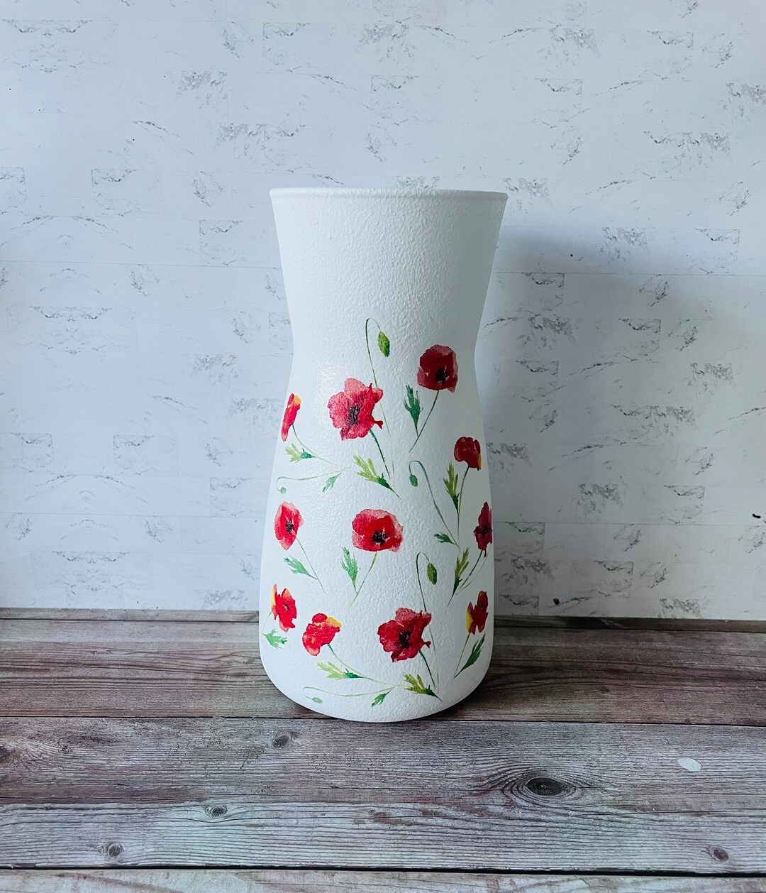 Glass Poppy Flower Vase Poppy Themed Gifts Poppy Gifts Red - Etsy UK