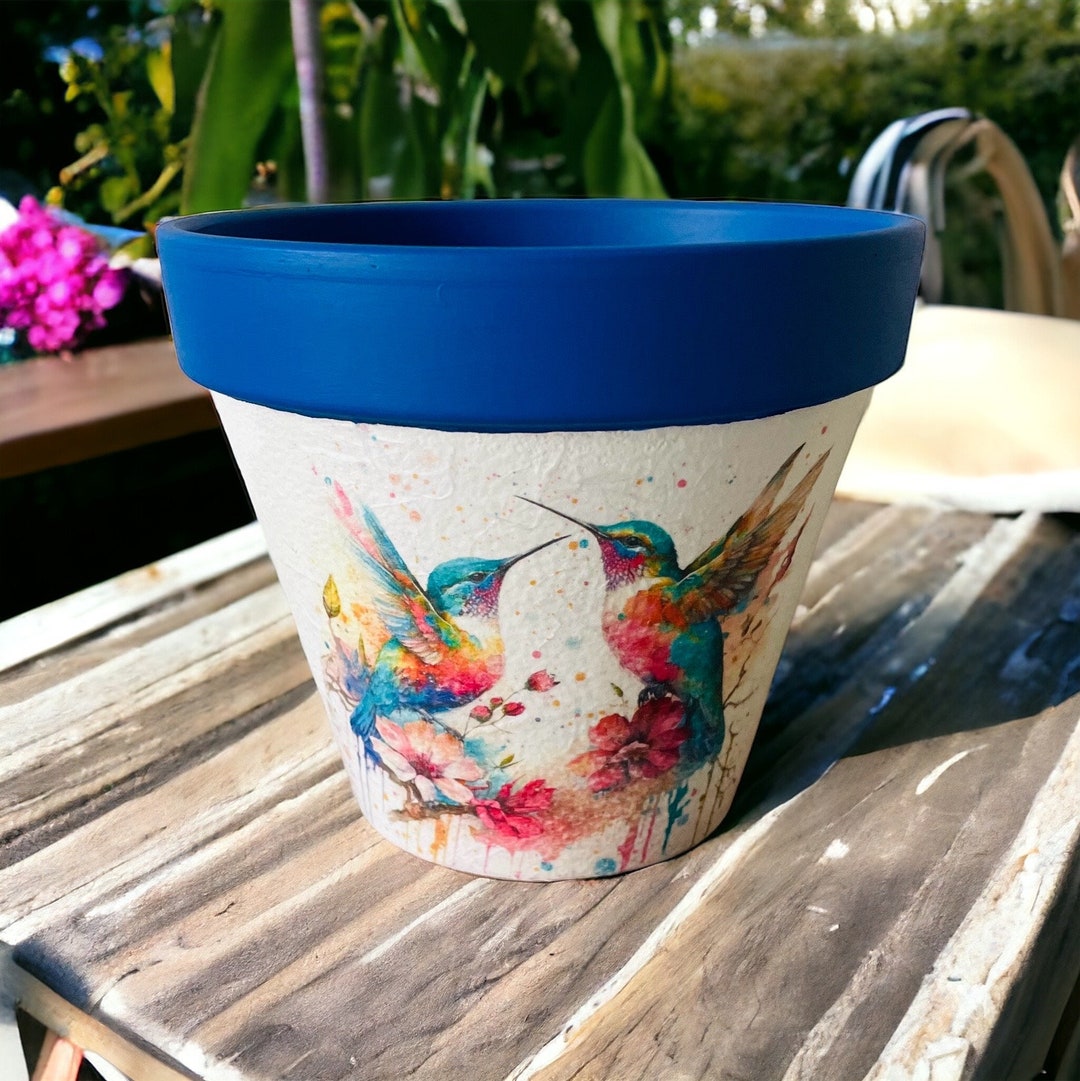 Hummingbird Flower Pot, Hummingbird Plant Pot, Bird Planter ...