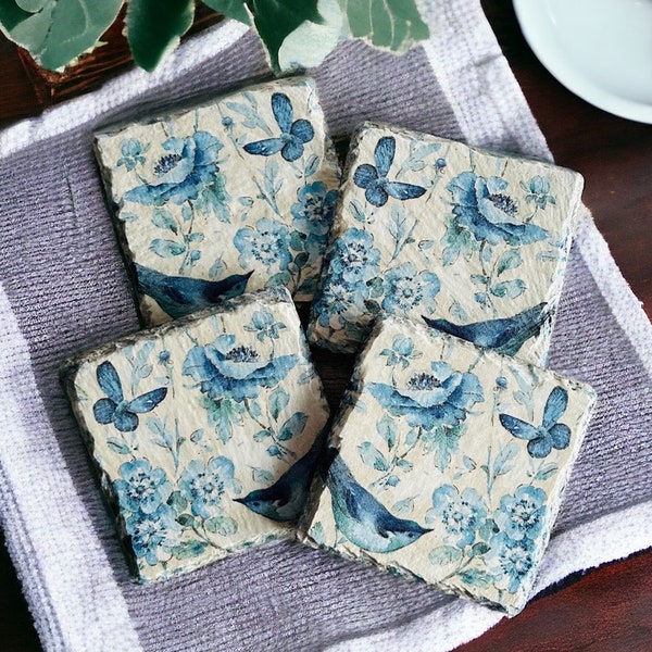 Blue Coasters - Etsy UK