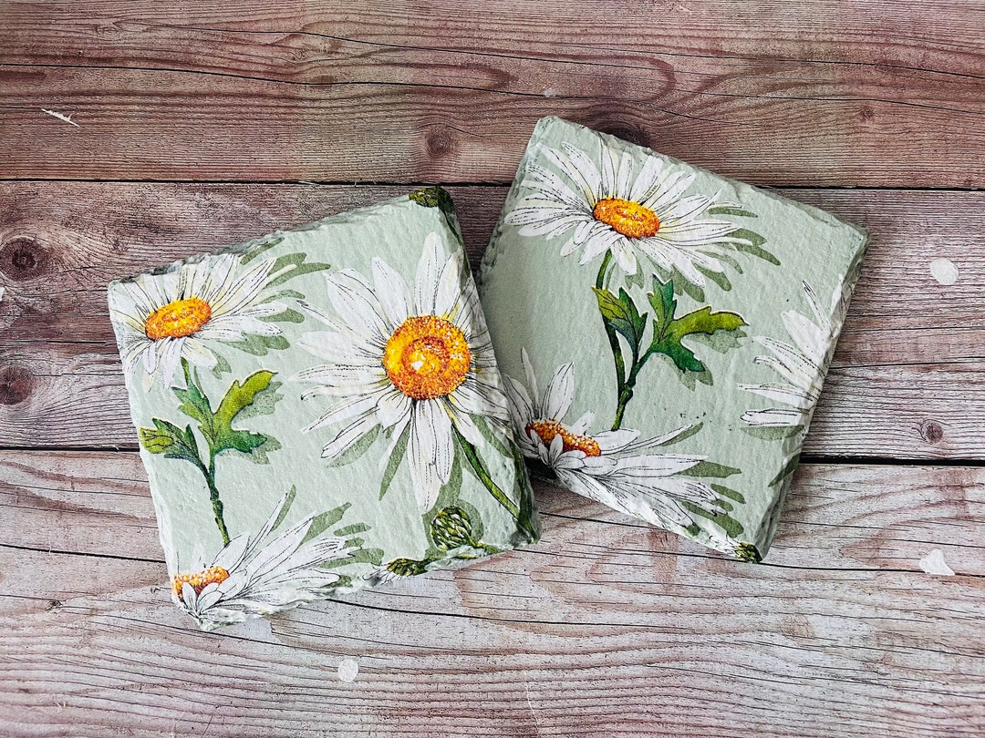 Daisy Coasters, White Flower Coasters, Flower Coasters, Daisies, Daisy ...