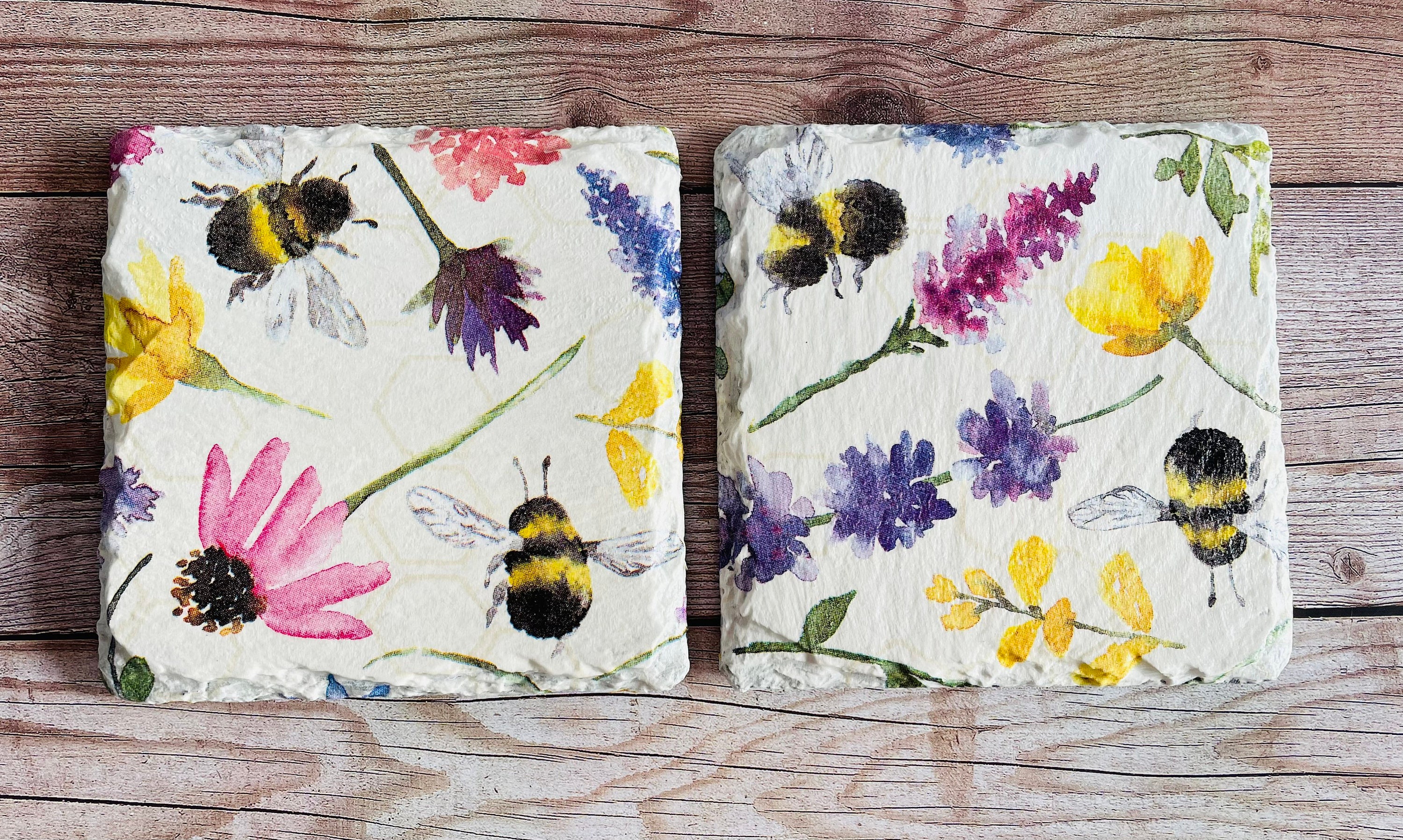 Bee Coasters Flower Coasters Bee Gifts Bee Lovers Coaster - Etsy UK