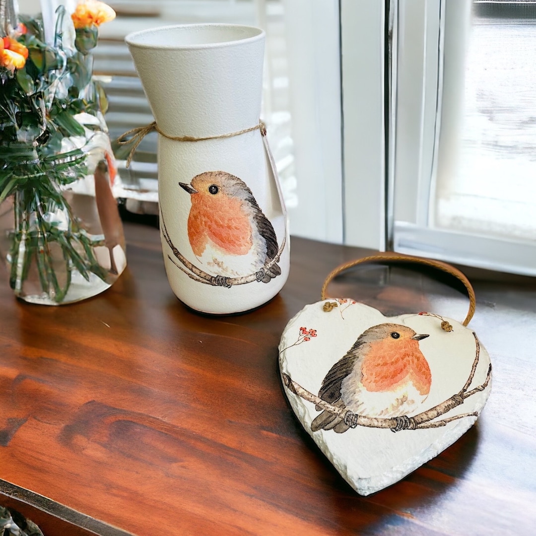 Robin Vase, Robin Wall Art, Robin Gifts, Robin Decorations, Robin ...