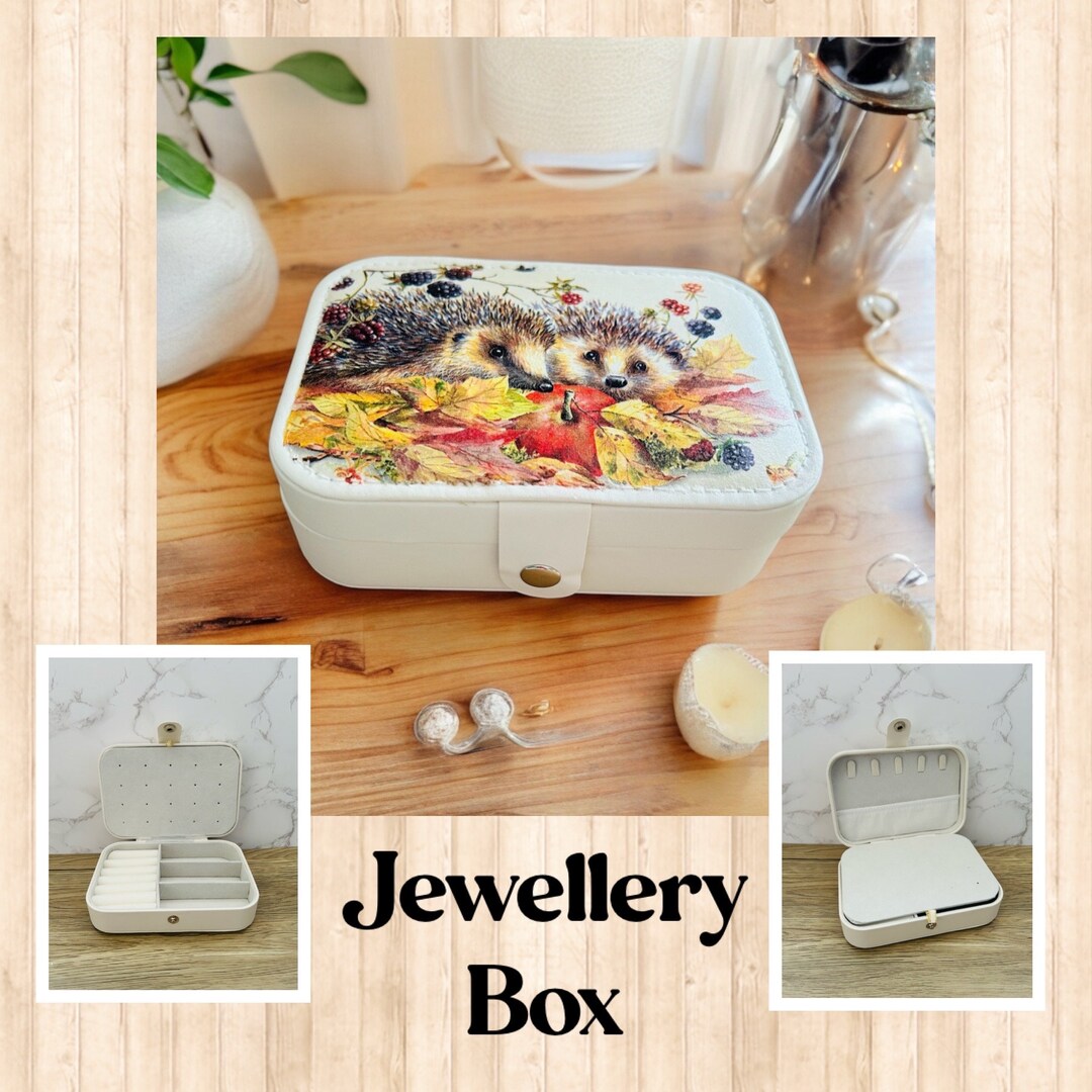 Hedgehog Themed Jewellery Box, Hedgehog Travel Jewellery Box, Hedgehog ...