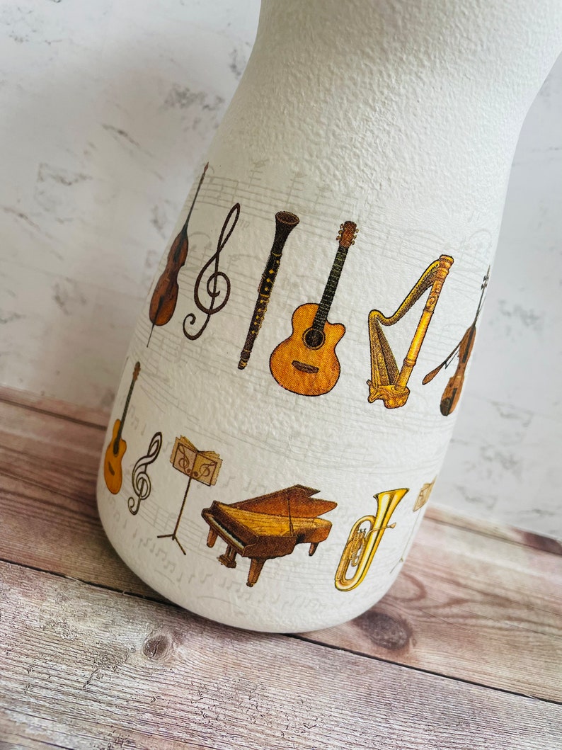 Musical Instrument Themed Vase, Music Vase, Piano Vase, Trombone Vase ...