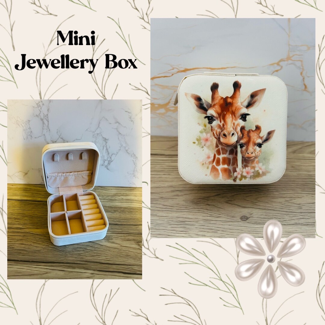 Giraffe Mini Jewellery Box, Travel Jewellery Box, Giraffe Gifts, Giraffe Decorations, Giraffe ...