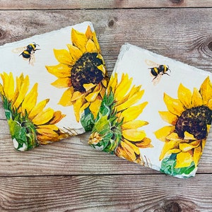 Sunflower Flower Pot, Sunflower Plant Pot, Sunflower Coasters ...