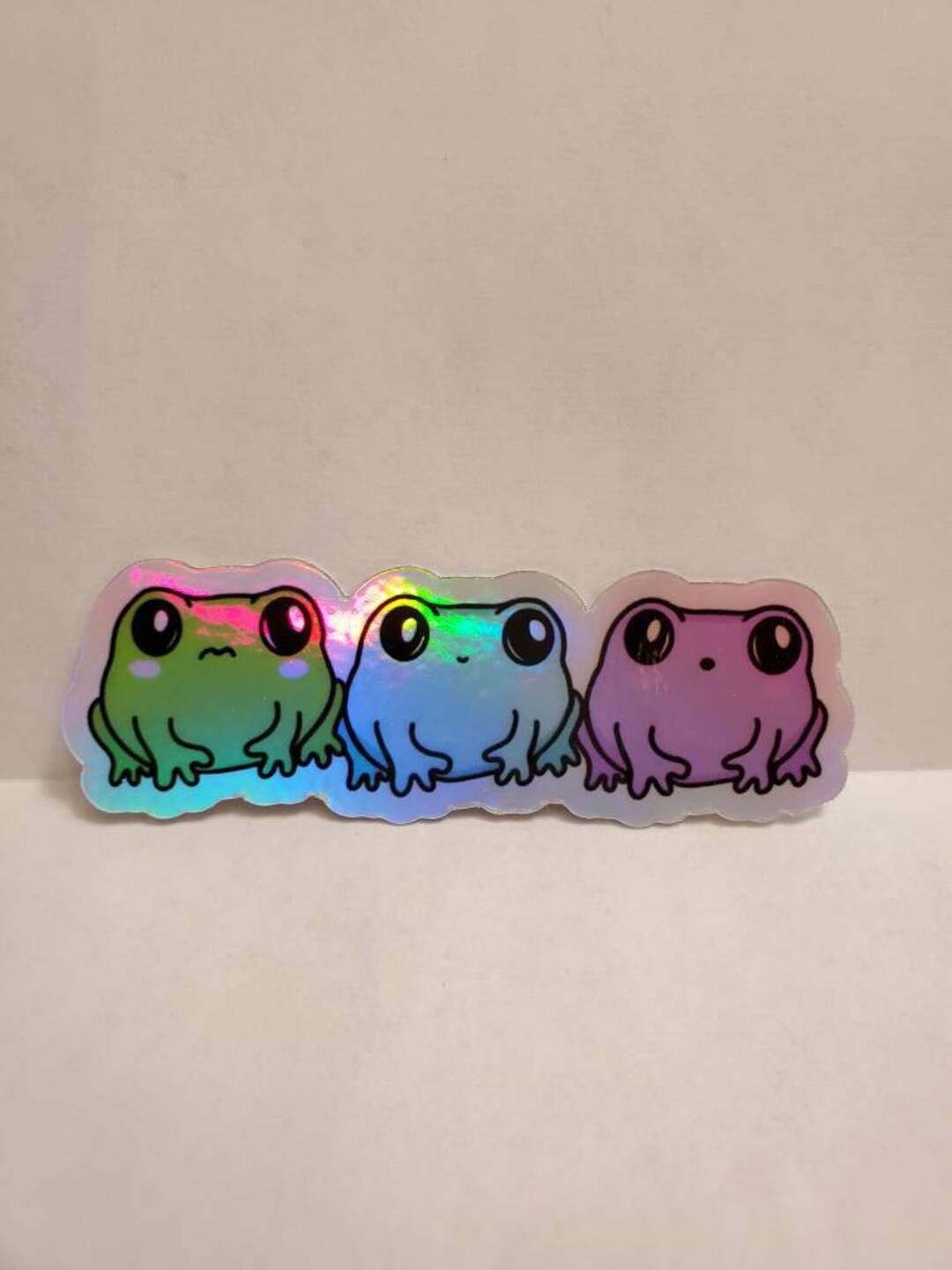 Holographic Frog Vinyl Sticker - Etsy