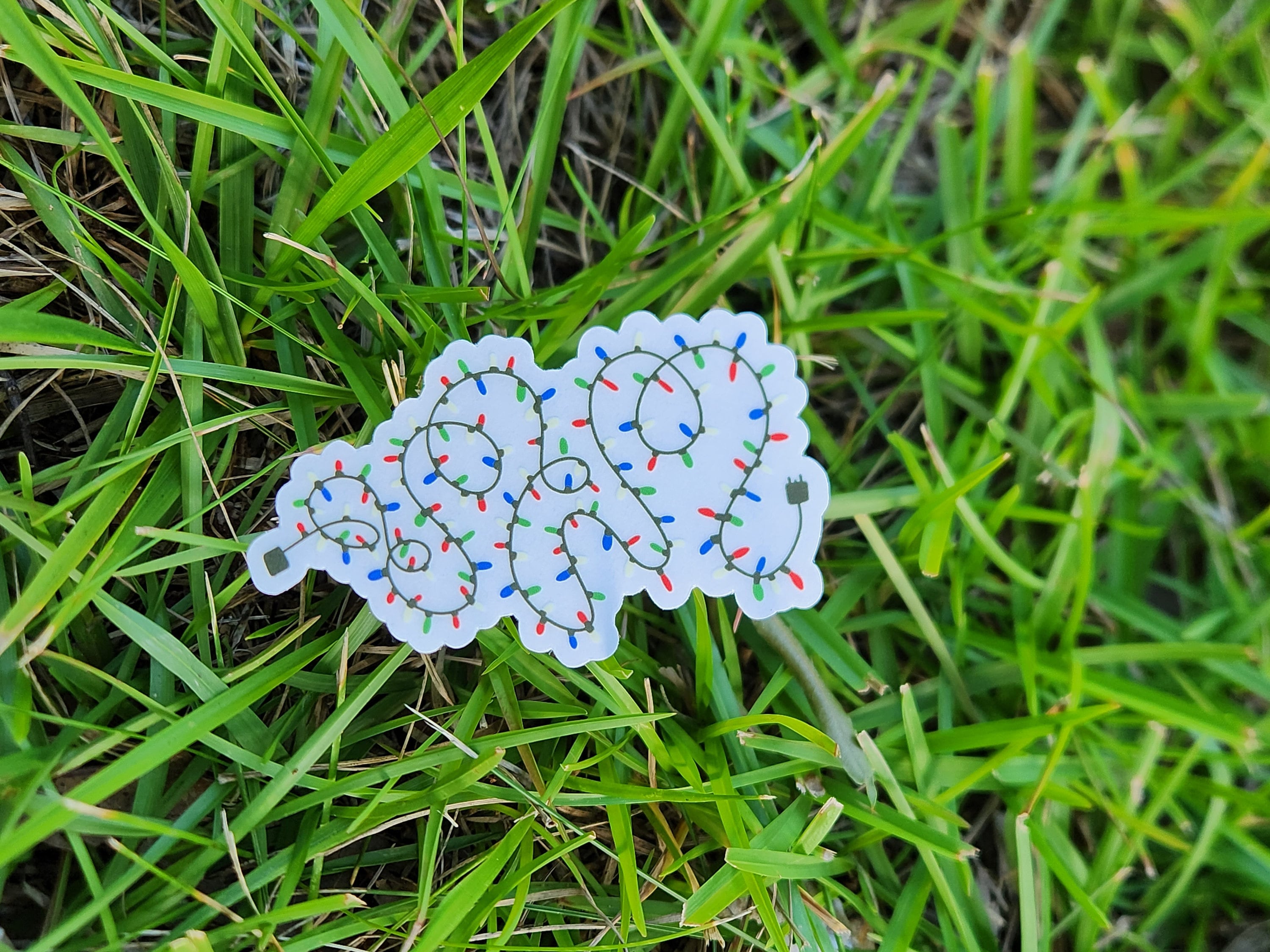 Christmas Light Clear Background Vinyl Sticker - Etsy