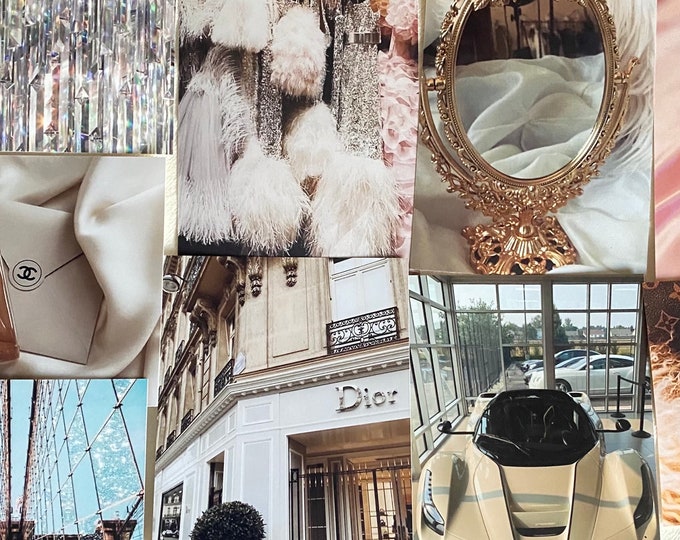 Boujee Pink Aesthetic Wall Collage Kit digital Download 60pcs - Etsy