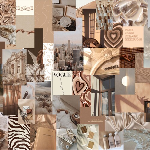 Brown Wall Collage Kit Brown Photo Wall Brown Collage Wall - Etsy