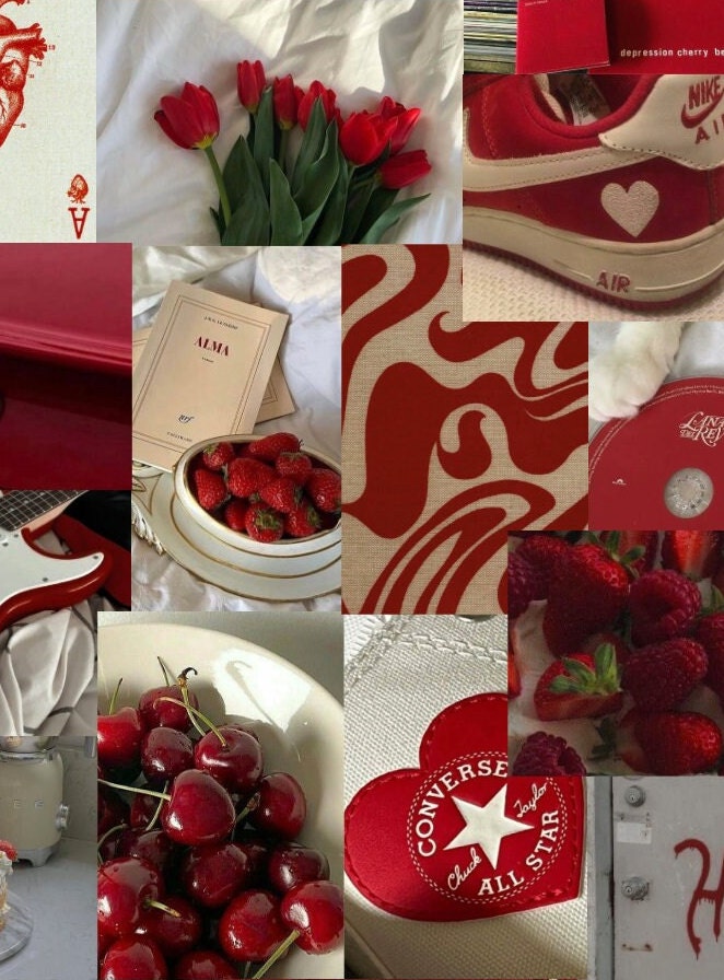 Red Lovecore Photo Collage Kit-50 Pc - Etsy