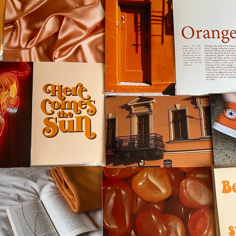 Orange Wall Collage - Etsy