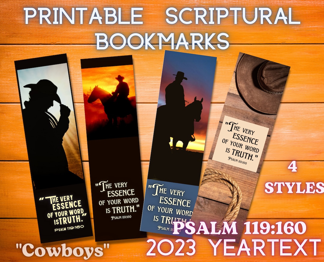 JW Gift Printable Bookmarks Scriptural COWBOY Western Yeartext JW ...