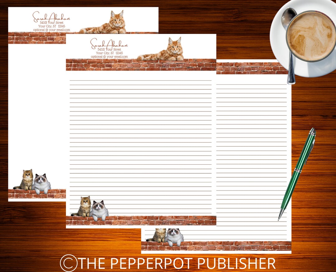 JW Letter Writing Personalized Stationary Custom Order Printable ...