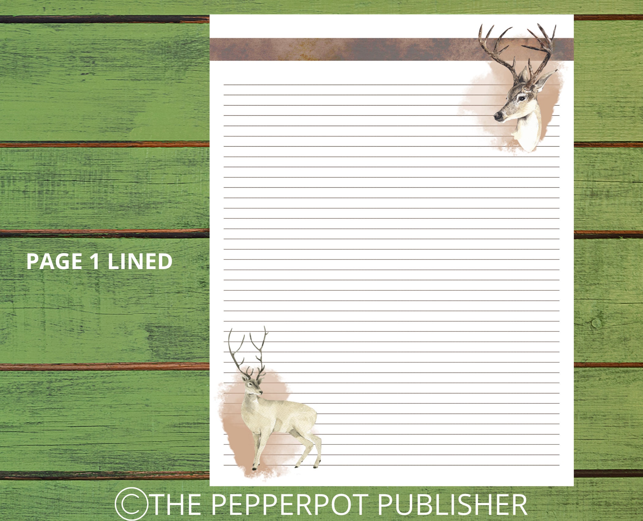 JW Letter Writing Stationary DEER in the Wild instant | Etsy