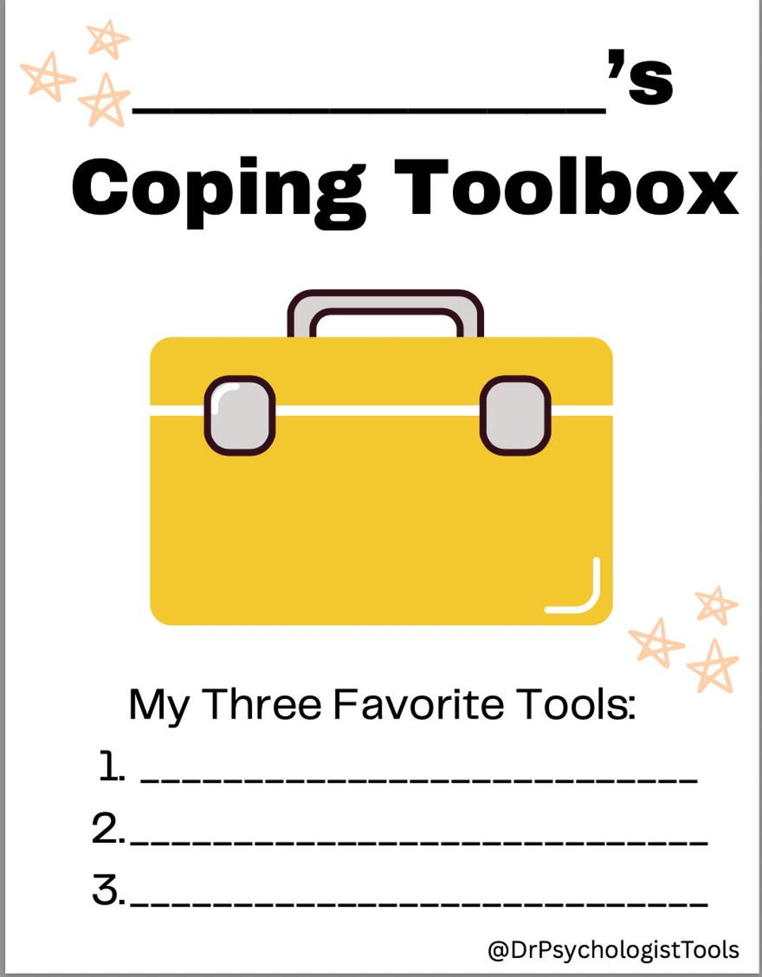 Coping Toolbox Activity Bundle - Etsy UK