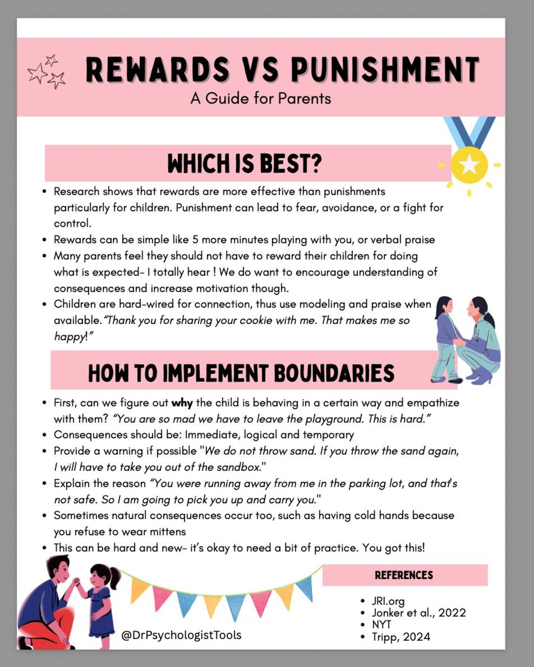 Rewards Vs Punishment Handout - Etsy