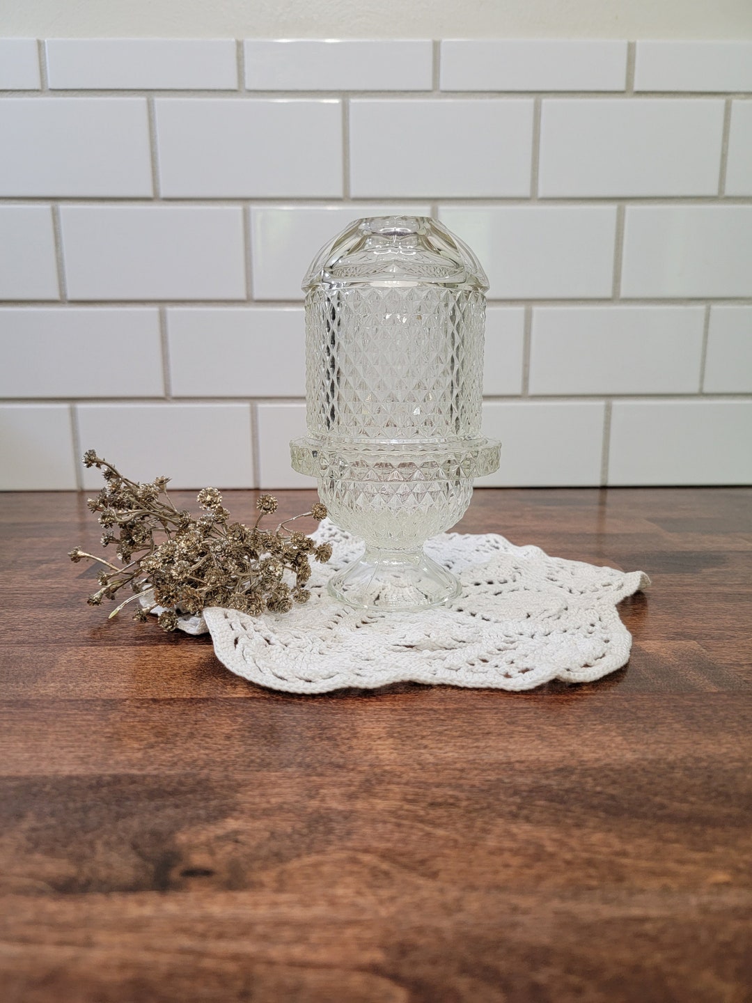 Viking Glass Diamond Point Glimmer Fairy Lamp No. 6700 Tea - Etsy Viking Glass Diamond Point Glimmer Fairy Lamp No. 6700 Tea - Etsy