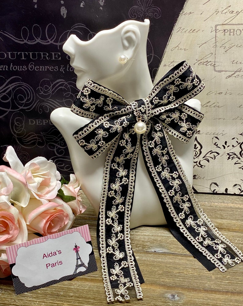 Romantic Lace Bow Brooch - Etsy