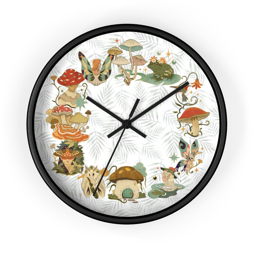 Mushroom Clock Wall Clock Mushroom Mushroom Decor - Etsy