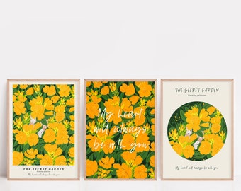 Large Set of 3 Shasta Daisy Quote Printable Wall Art Floral - Etsy