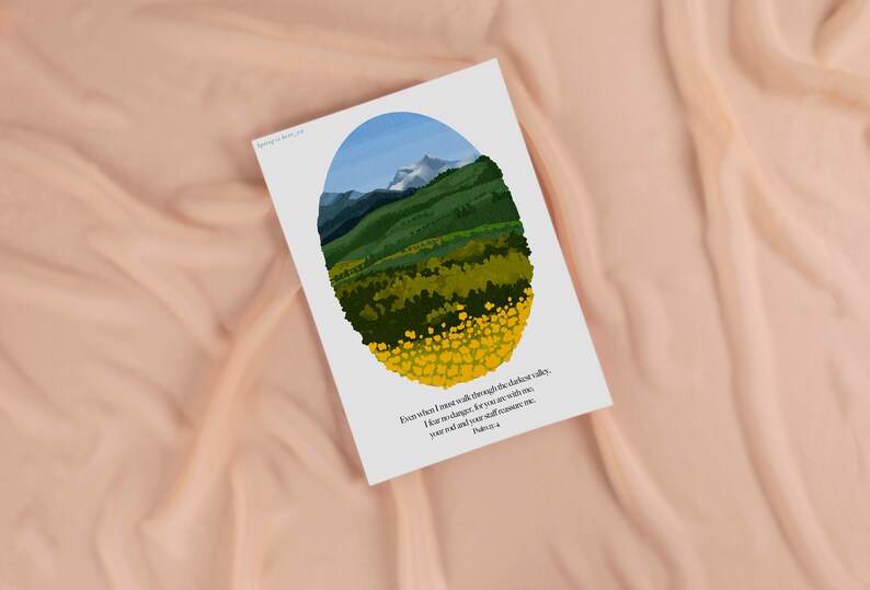 Spring Landscape Bible Verse Printable Wall Art / Poster / - Etsy