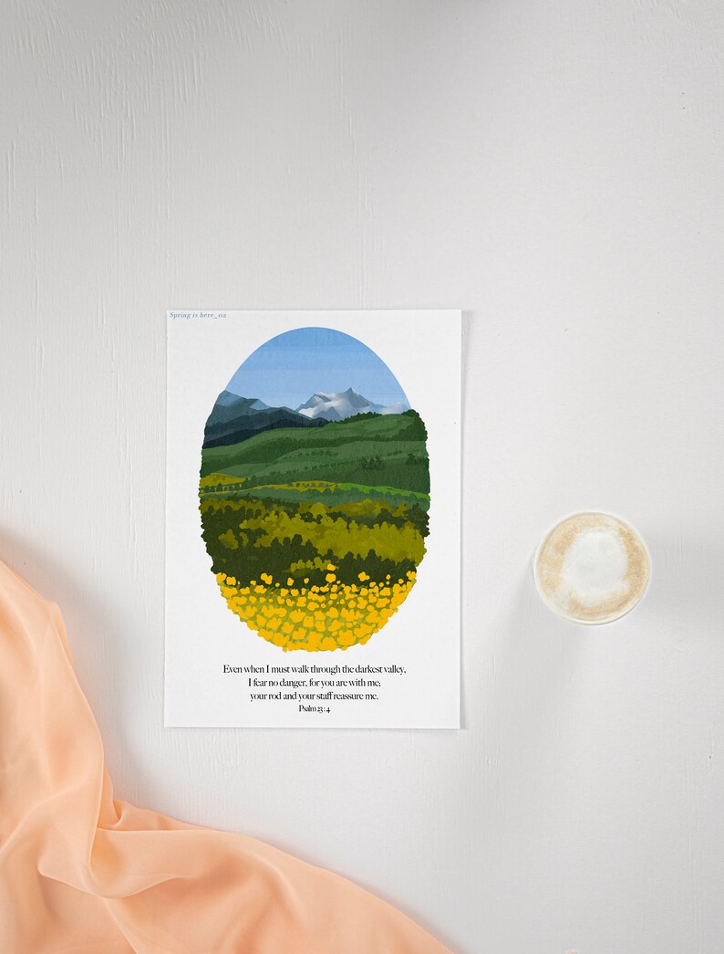 Spring Landscape Bible Verse Printable Wall Art / Poster / - Etsy