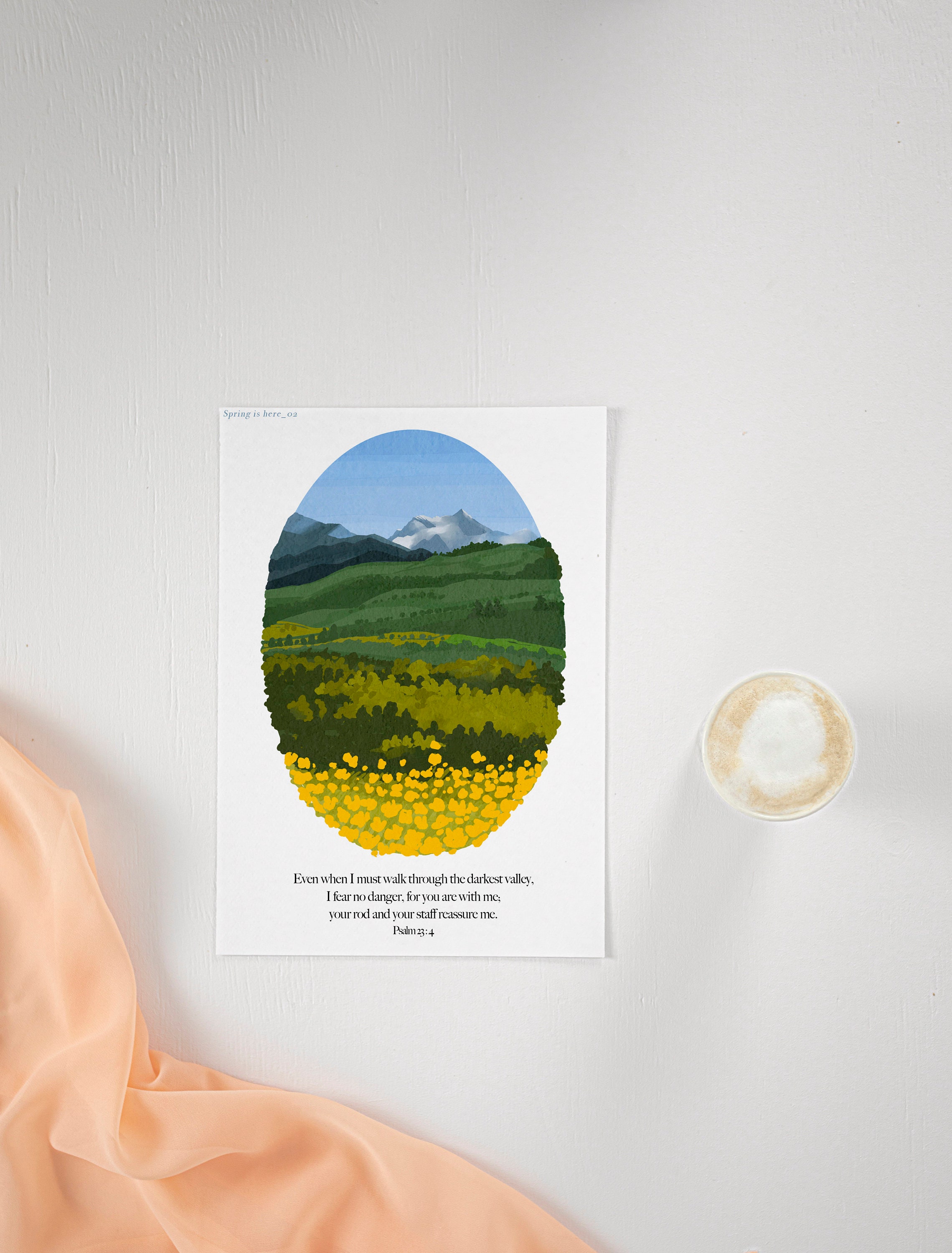 Spring Landscape Bible Verse Printable Wall Art / Poster / - Etsy