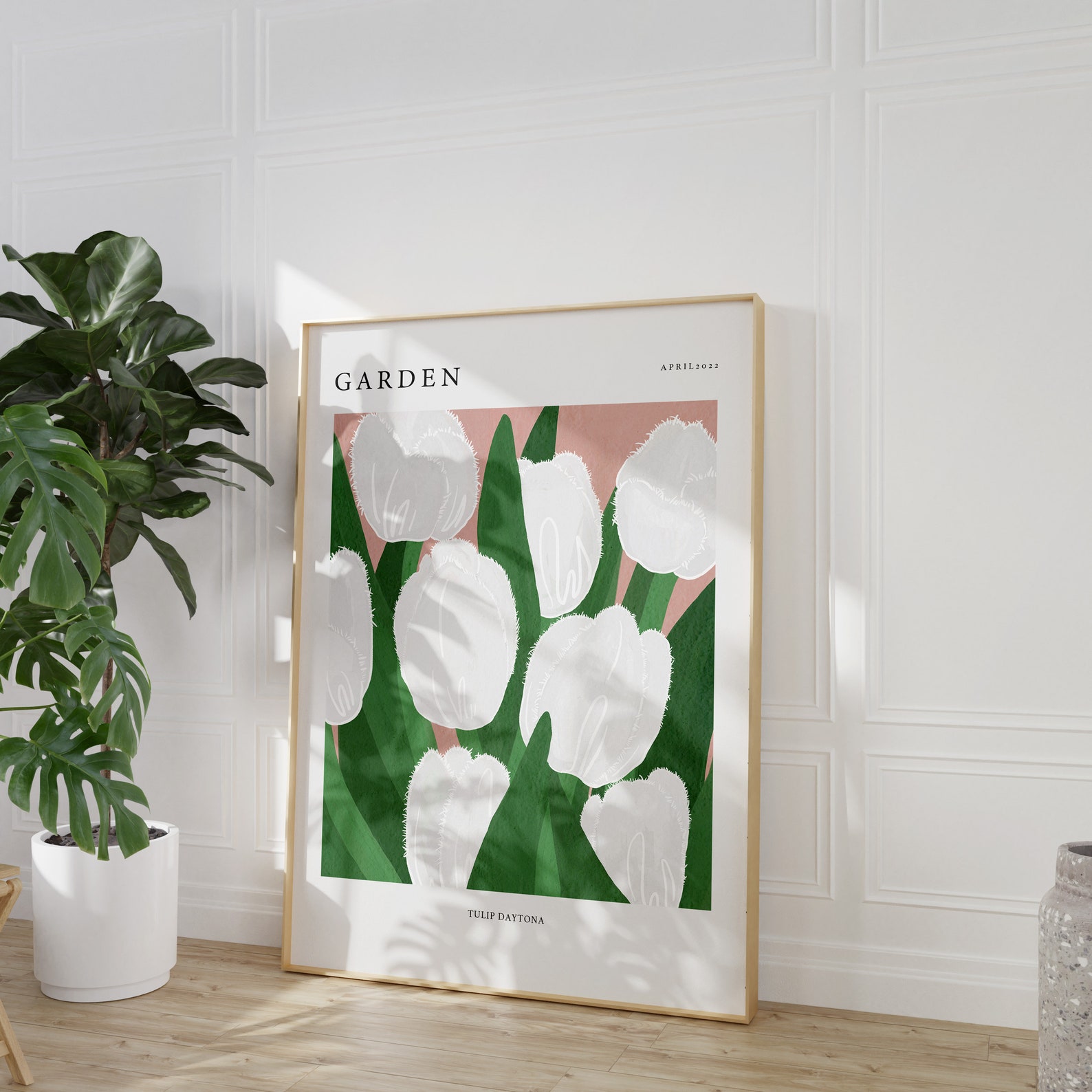 Large Tulip Daytona Floral Printable Wall Art Vintage Wall - Etsy