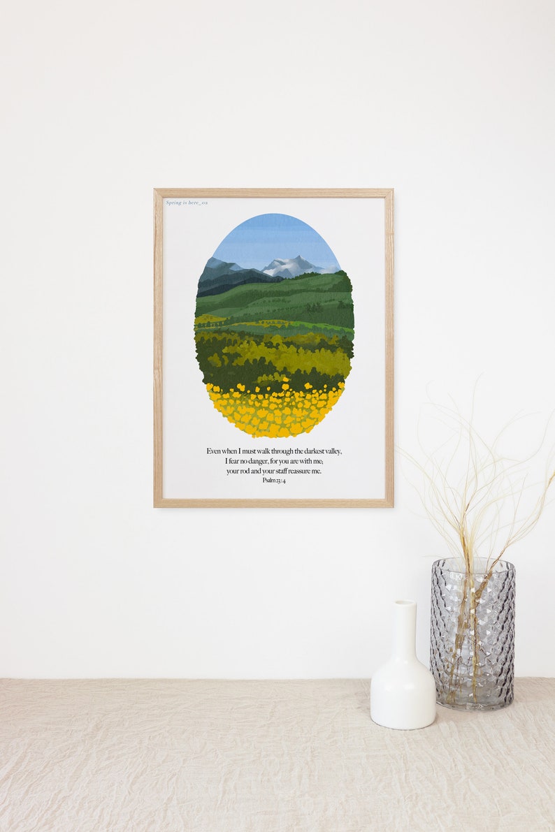Spring Landscape Bible Verse Printable Wall Art / Poster / - Etsy