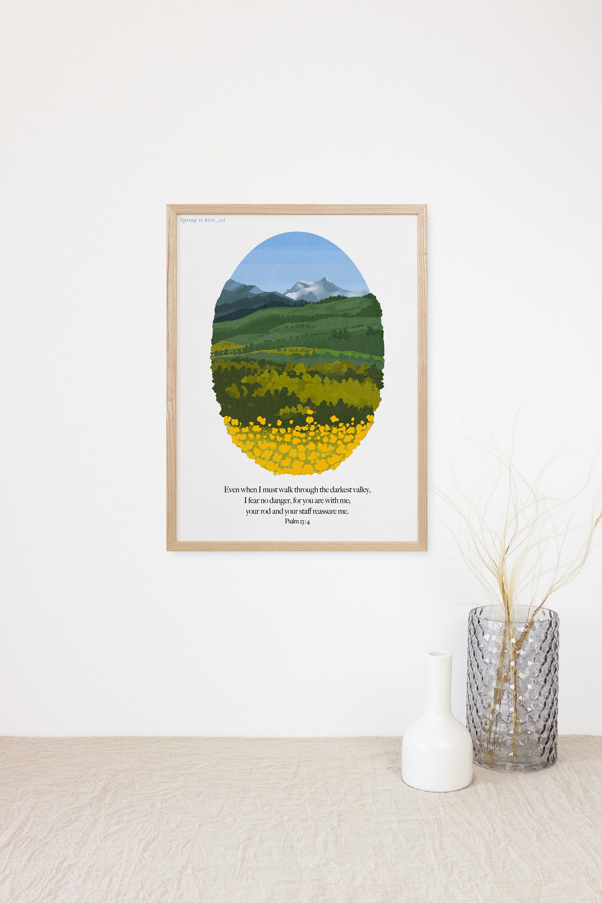 Spring Landscape Bible Verse Printable Wall Art / Poster / - Etsy