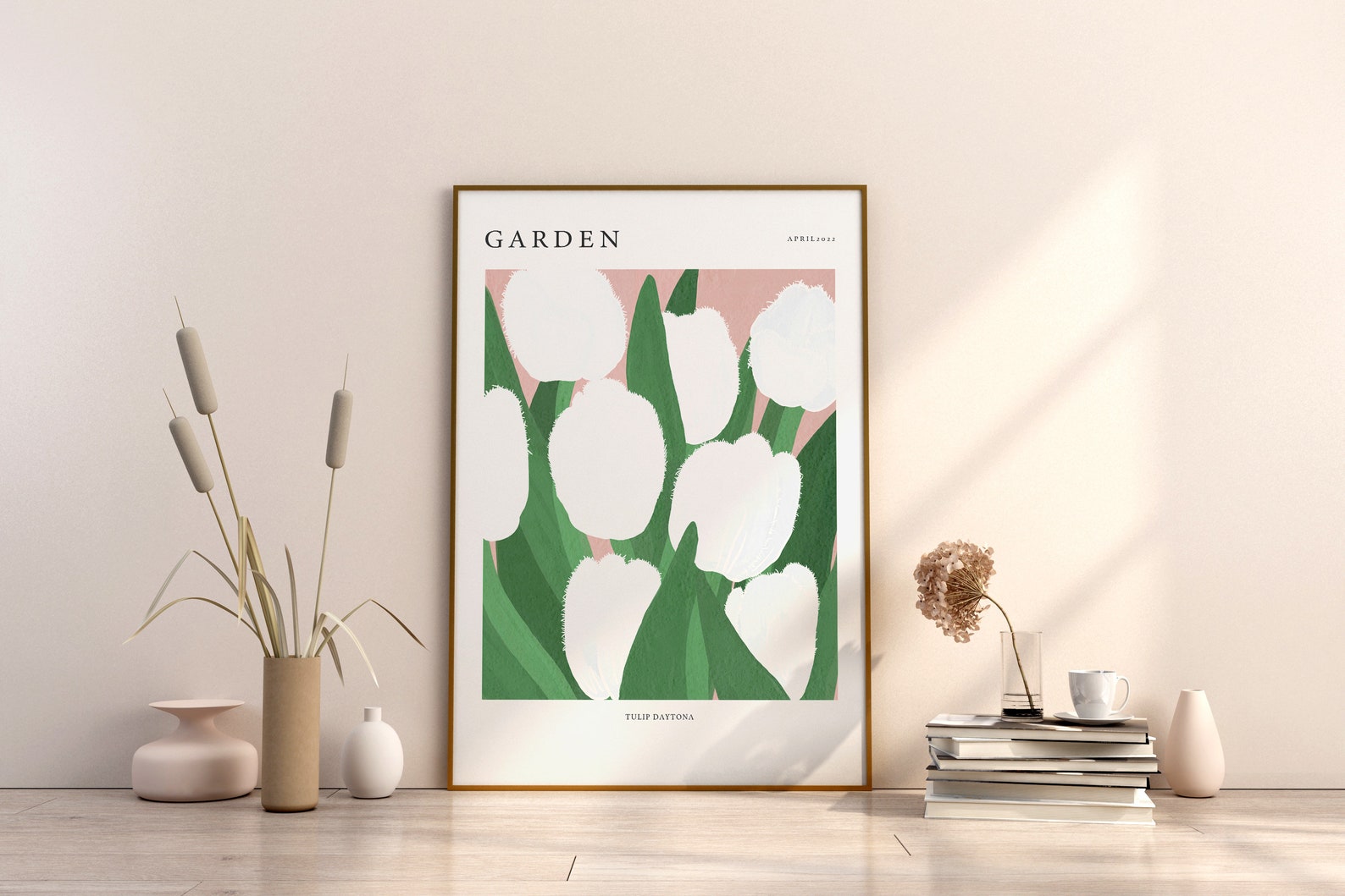 Large Tulip Daytona Floral Printable Wall Art Vintage Wall - Etsy
