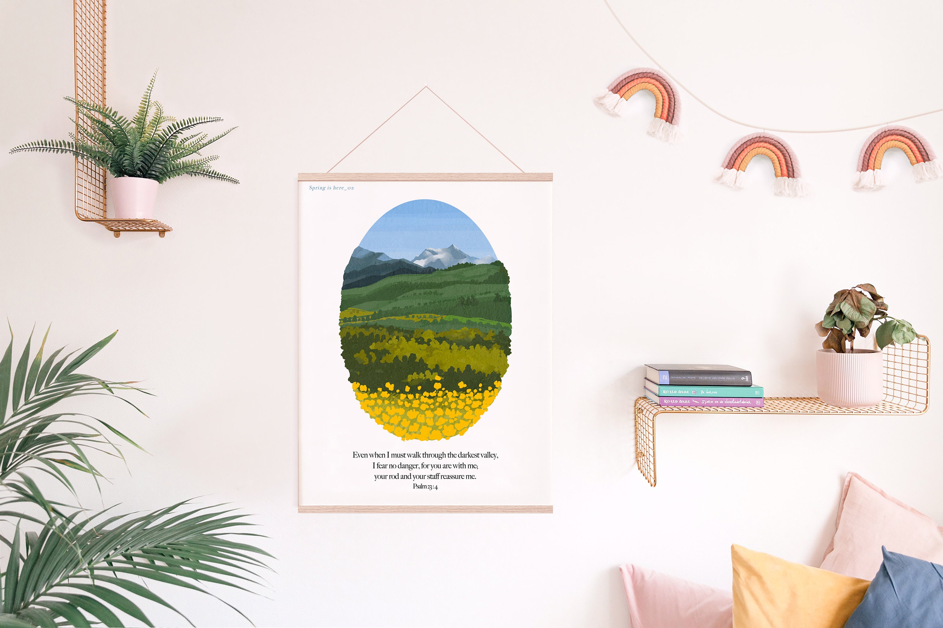 Spring Landscape Bible Verse Printable Wall Art / Poster / - Etsy