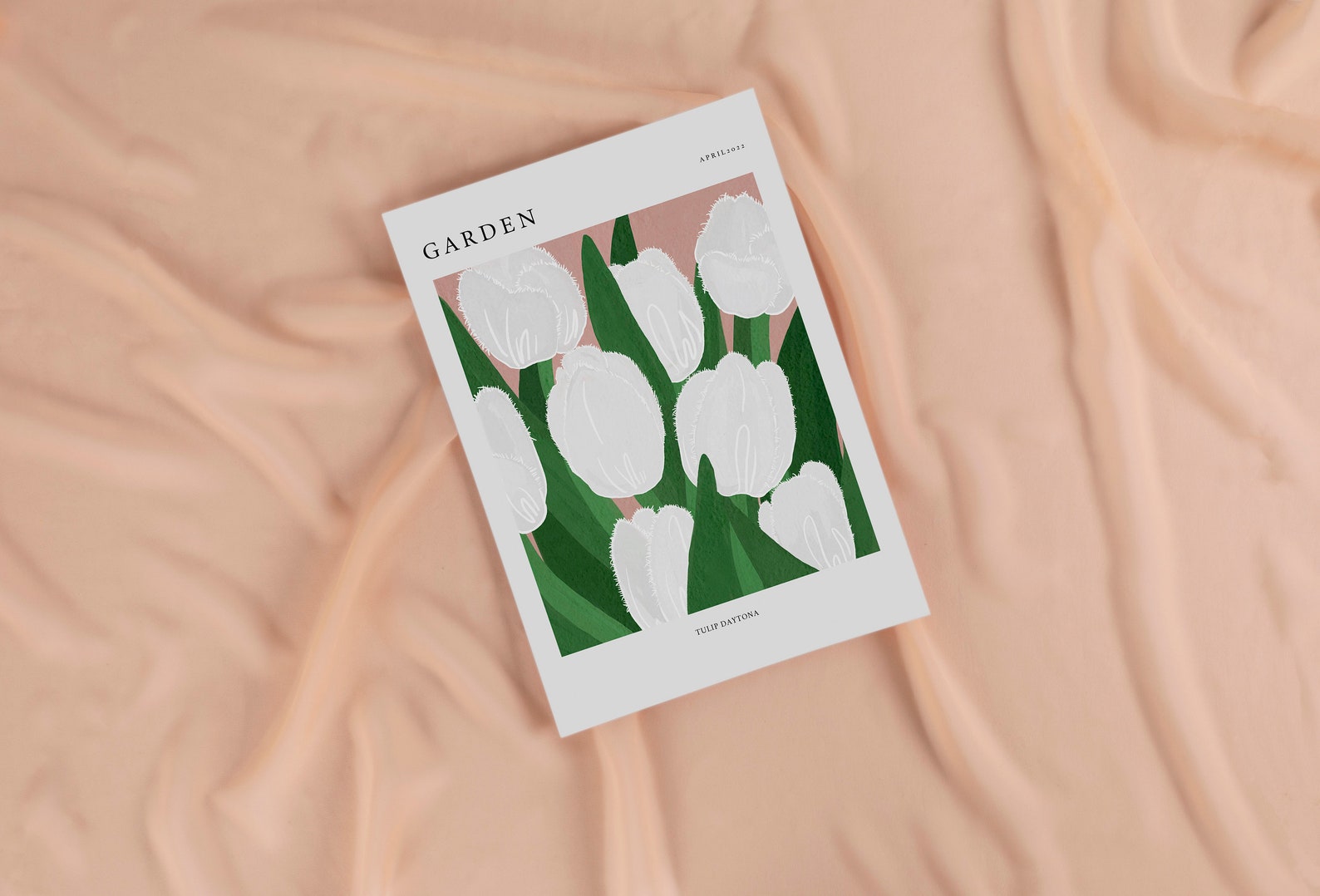 Large Tulip Daytona Floral Printable Wall Art Vintage Wall - Etsy