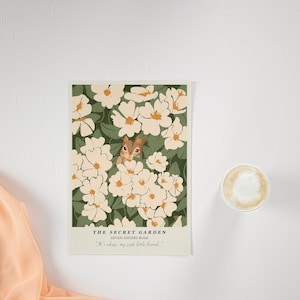 Large White Rose Floral Quote Printable Wall Art, Chipmunk Wall Art ...