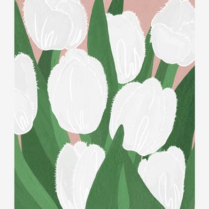 Large Tulip Daytona Floral Printable Wall Art Vintage Wall - Etsy