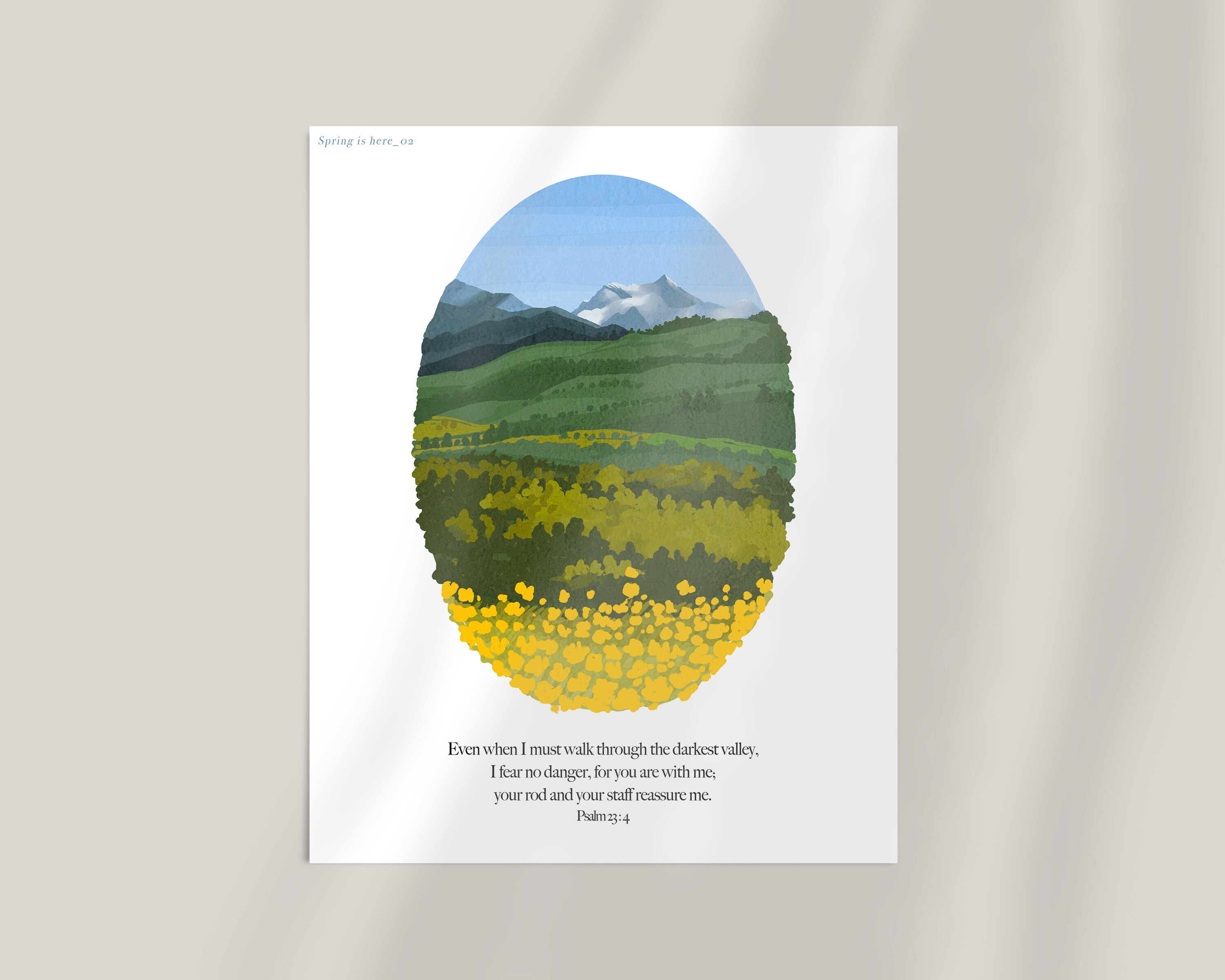 Spring Landscape Bible Verse Printable Wall Art / Poster / - Etsy