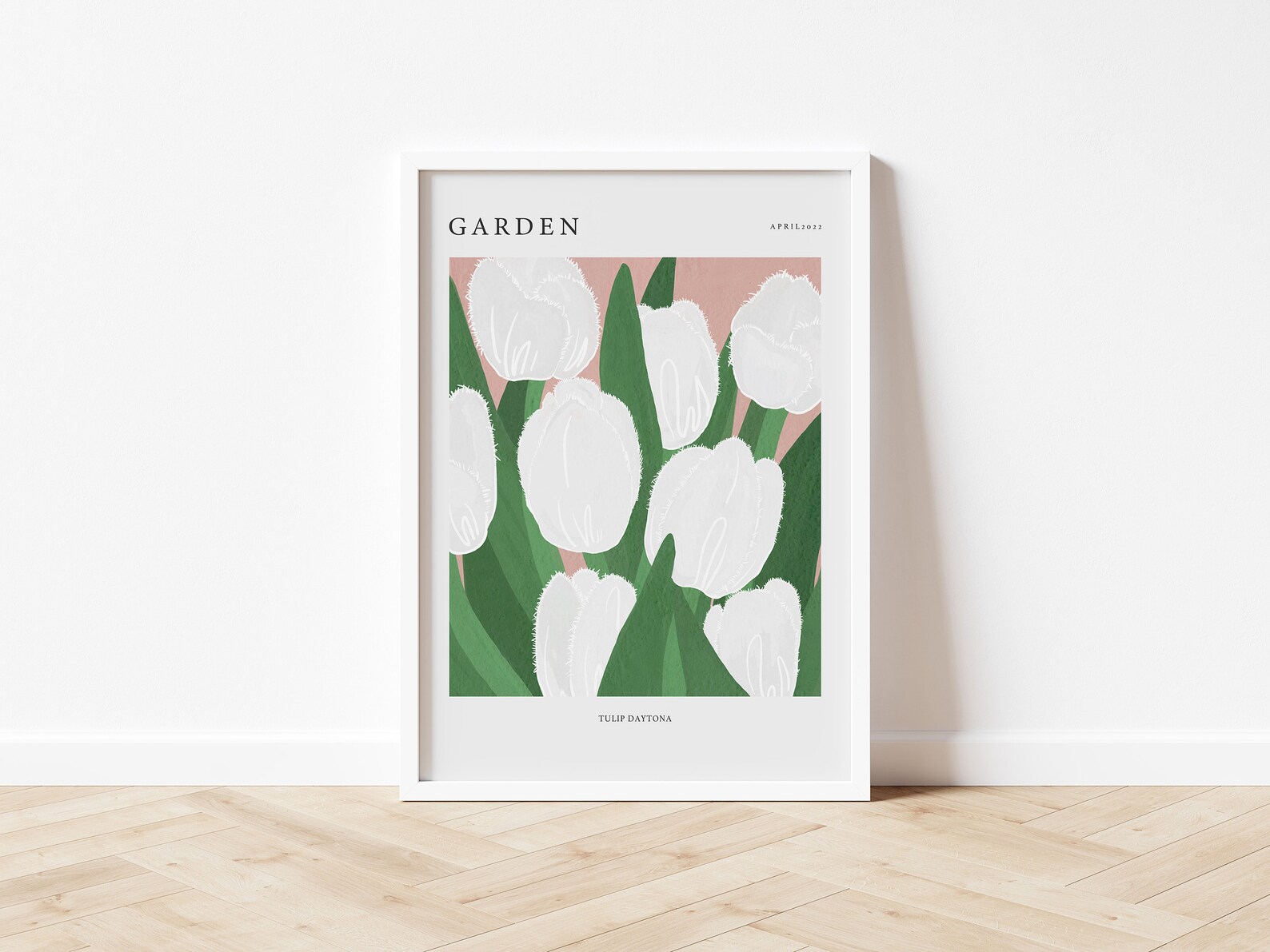 Large Tulip Daytona Floral Printable Wall Art Vintage Wall - Etsy