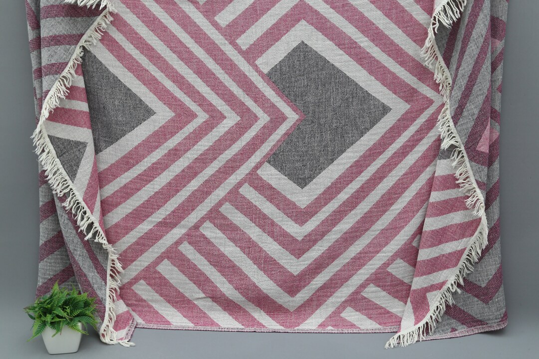Pink Hypnosis Design Towel,turkish Towel,cotton Towel,40''x67'',quick ...