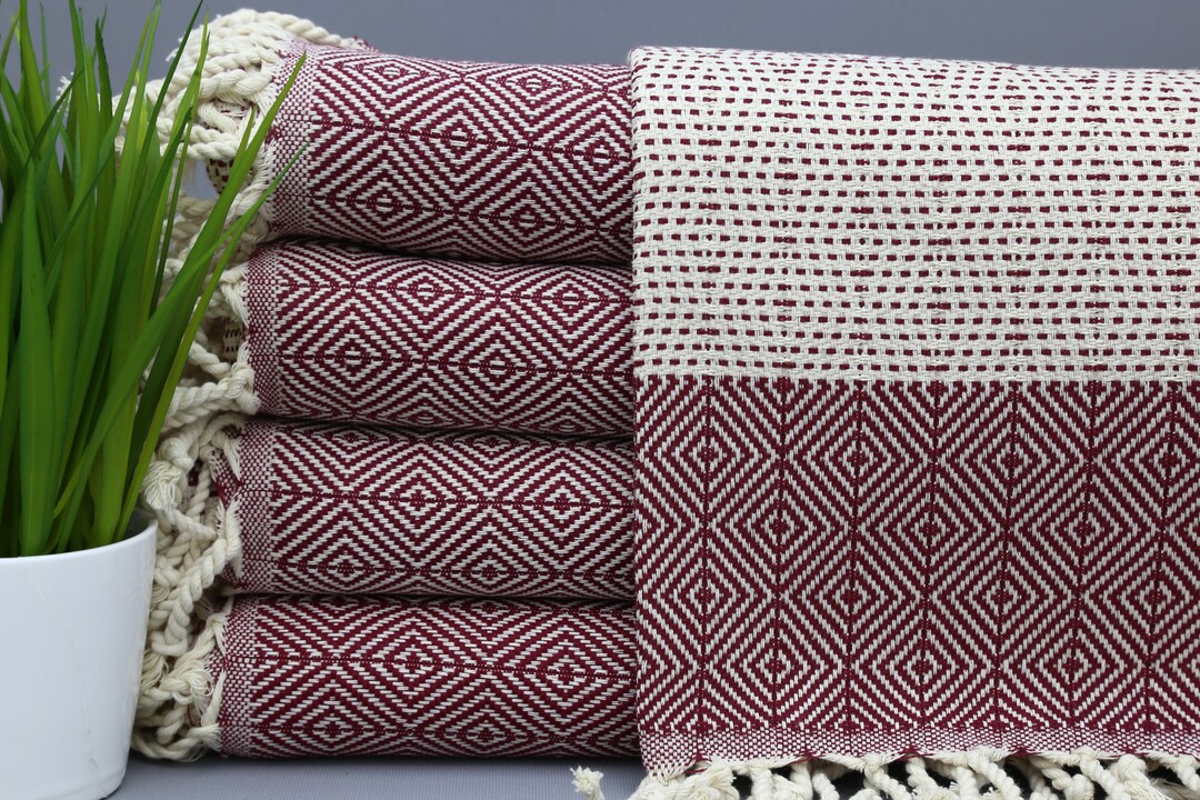 Turkish Hand Towel-tea Towel-burgundy Hand Towel-wholesale Hand Towel ...