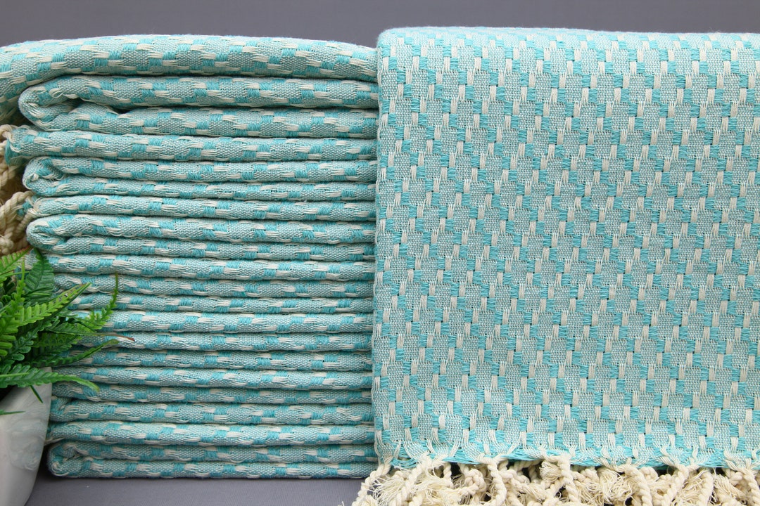 Türkisches Handtuch-Badetuch-Wurf Handtuch-Aquamarin Handtuch ...