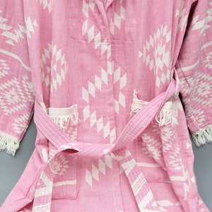 Ethnic Robe, Aztec Design Robe, Beach Kimono, Soft Bathrobe, Girls Trip ...