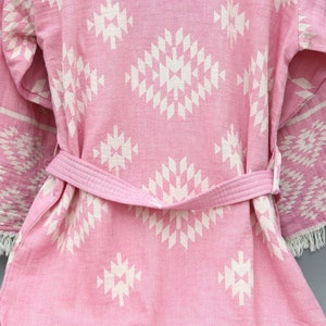 Ethnic Robe, Aztec Design Robe, Beach Kimono, Soft Bathrobe, Girls Trip ...