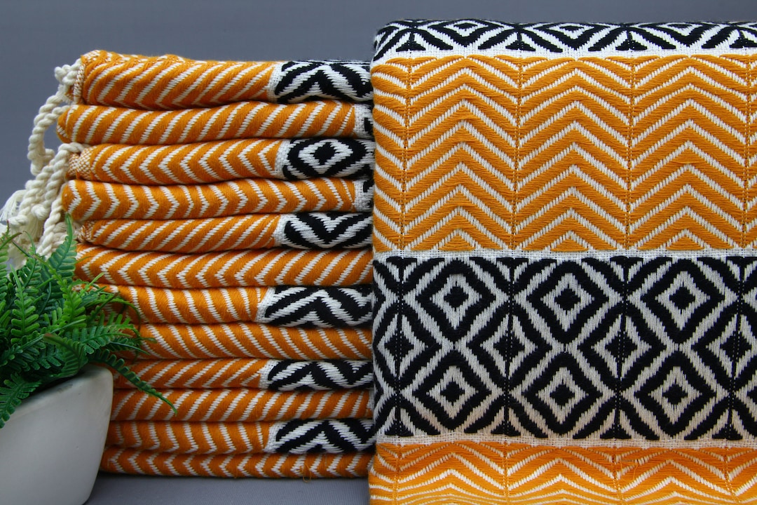 Design Towel-patterned Towel-dark Orange Towel-gift Towel-turkish Towel ...