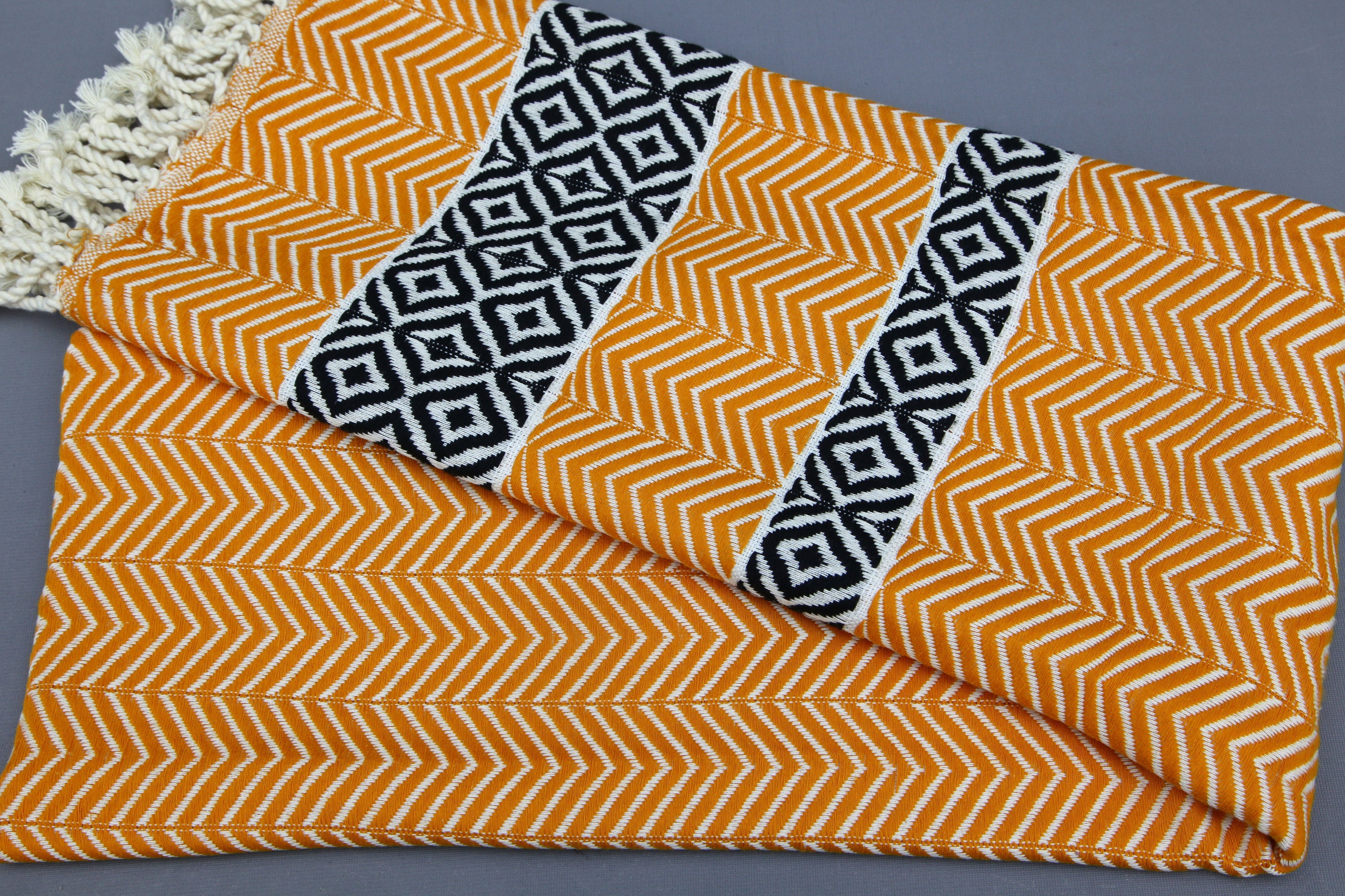 Design Towel-patterned Towel-dark Orange Towel-gift Towel-turkish Towel ...