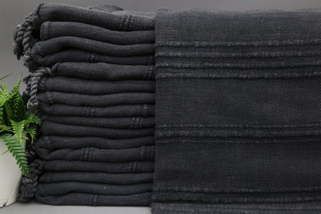 Großes Handtuch- Türkisches Handtuch- Blass Graues Handtuch- Modernes ...